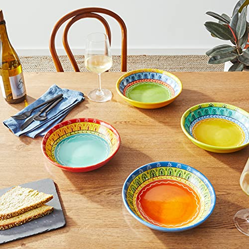Certified International Valencia Soup/Pasta Bowl (Set of 4), 9.25", Multicolor