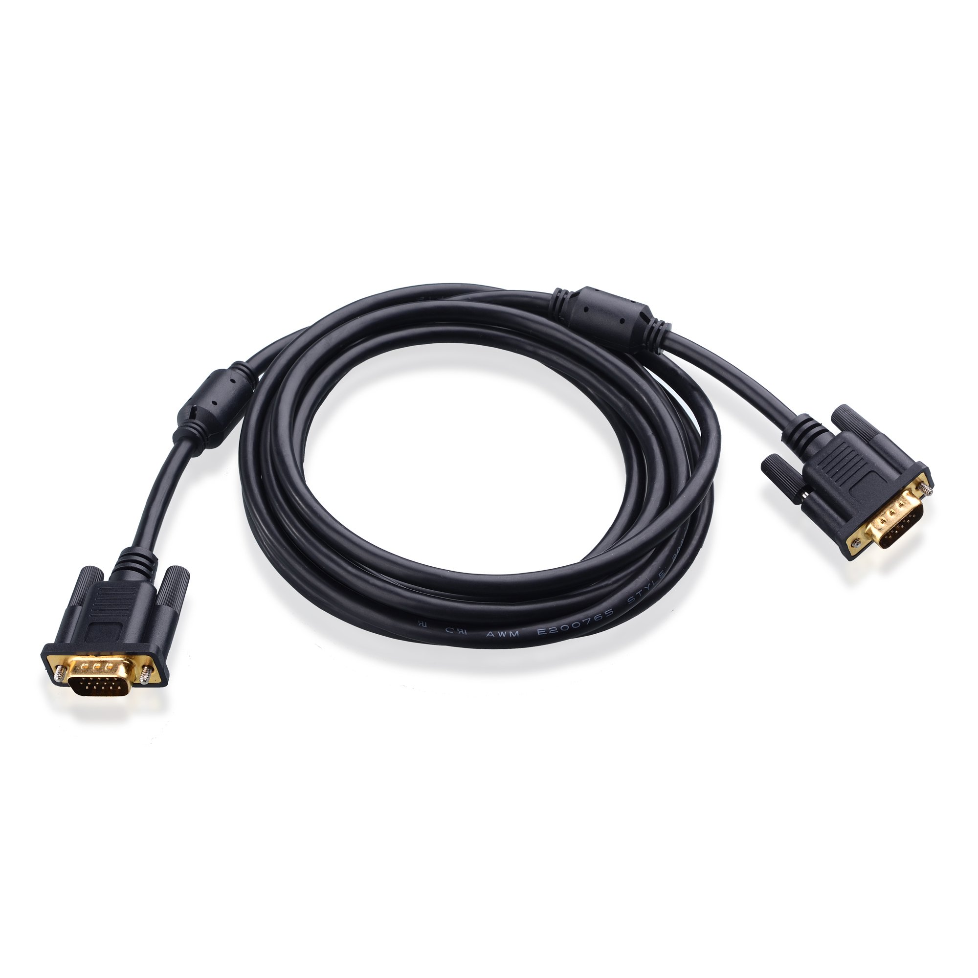 Cable Matters VGA to VGA Cable 10ft with Ferrites (VGA Cord, VGA Monitor Cable, Computer Monitor Cable, VGA Male to Male)