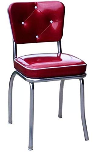 Lucy Midcentury Upholstered Diner Chair Zodiac Burgundy - Richardson Seating