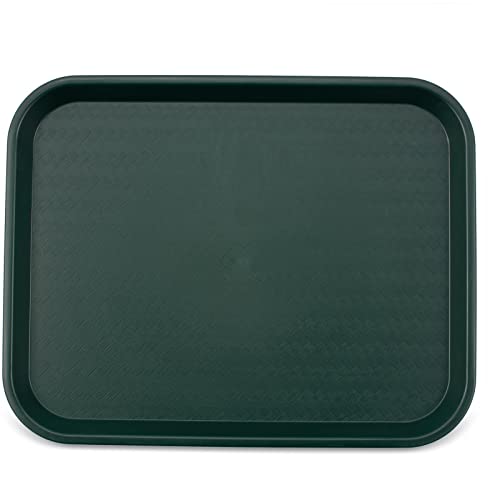 Carlisle FoodService Products Cafe Plastic Fast Food Tray for Cafeteria, 14" x 18", Green