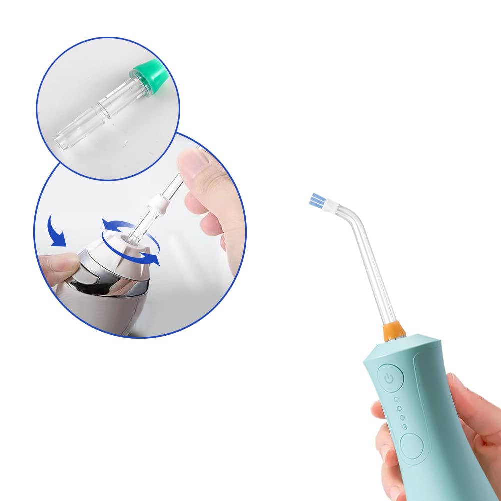 Abnaok Replacement Tips for Waterpik Water Flosser Classic Jet Tips and Other Oral Irrigators(6 Plaque Seeker Tips)