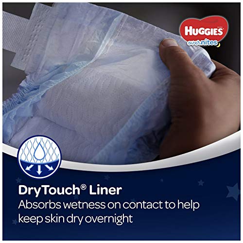 HUGGIES OverNites Diapers, Size 5 (27+ lb.), 18 ct, Overnight Diapers, Jumbo Pack (Packaging May Vary)