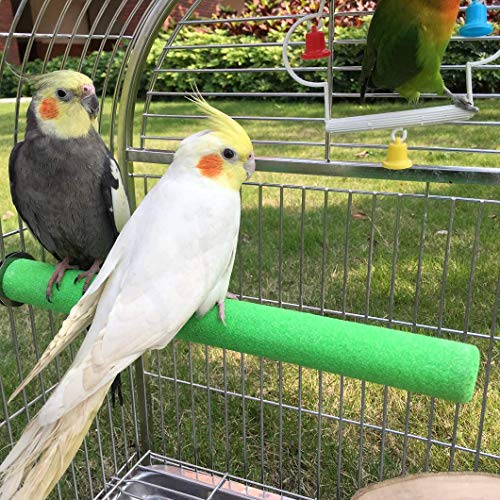 Yuecoofei Bird Platform,pet Toys,3pcs Parrot Perch Stand Toy, Bird Cage Perch Toy Random Vibrant Colors of Quartz Sand Covered Wood Platform Paw Grinding Stick for Parrot Bird