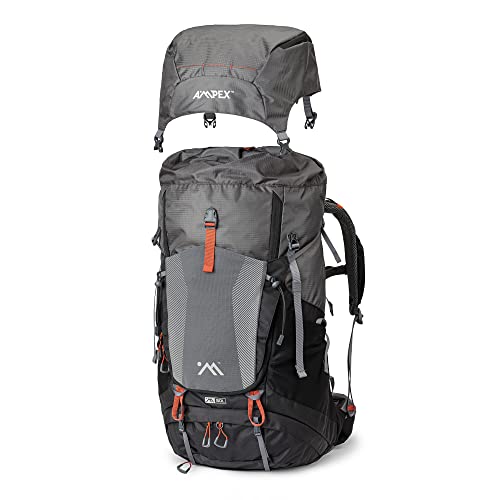AMPEX Hiking Backpack | Camping Essentials Lightweight Backpack for Men and Women, Travel Bag for Backpacking, Camping, Hunting and More (50 Liter Size)