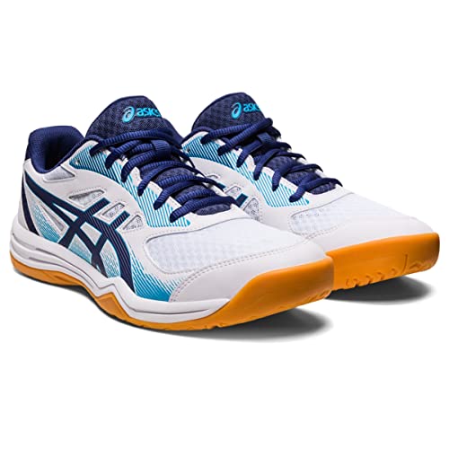 ASICS Men's Upcourt 5 Court Shoes, 11.5, White/Indigo Blue