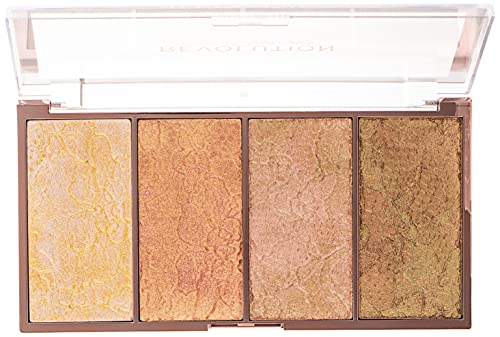 Makeup Revolution, Highlighter Palette, Face Highlighter, Vintage Lace, 20g