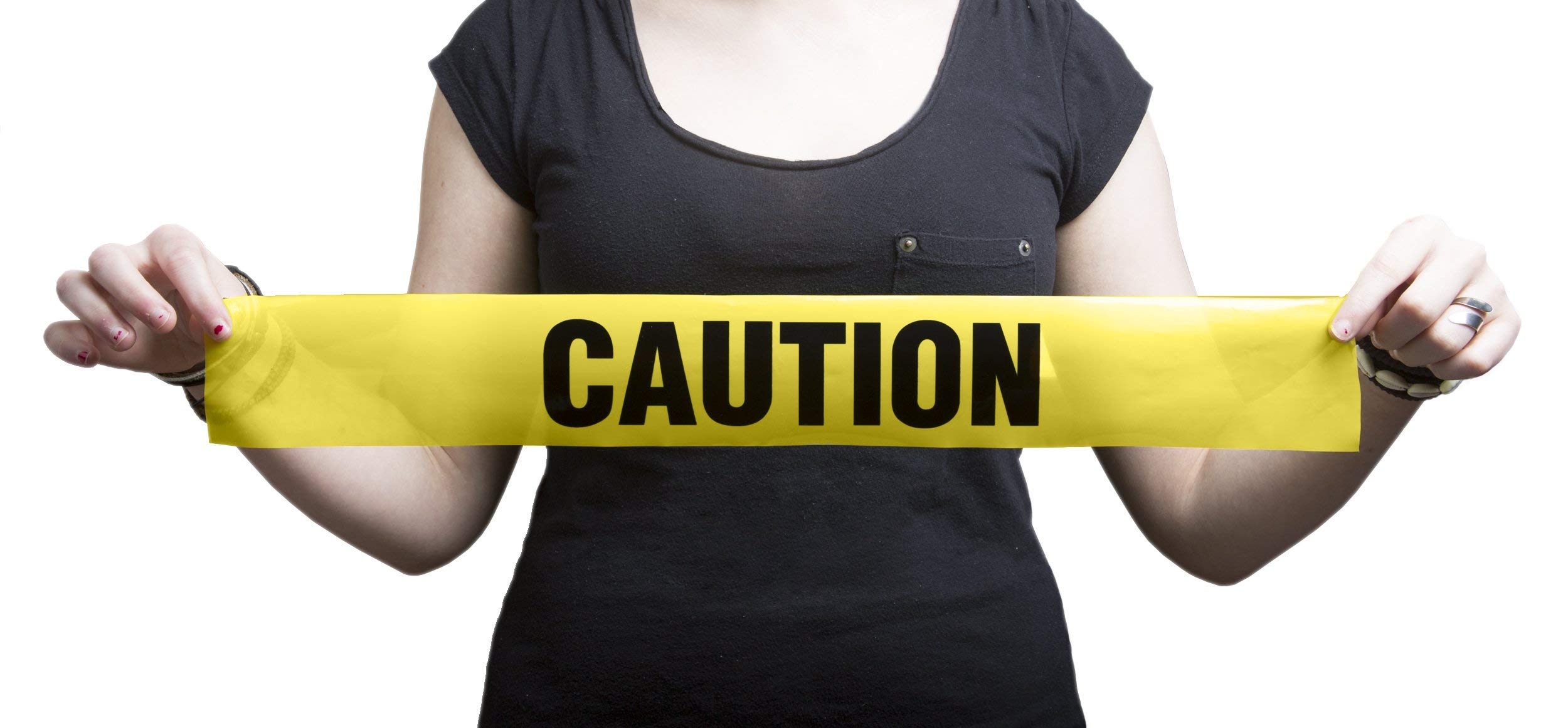 Caution Party Tape • 3 in. Wide X 100 Ft. Long • High Visibility • Tear Resistant Design • Great for Construction-Themed Parties & Signage for Small Hazards (100 ft) (1 Pack)