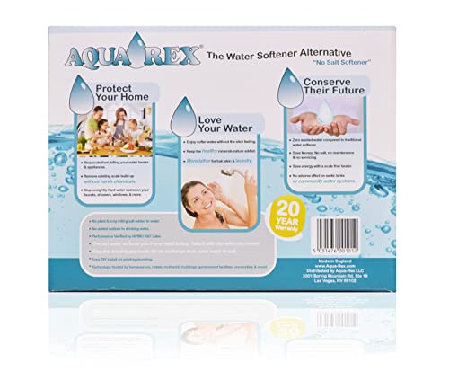 Aqua-Rex Water Softener Alternative Salt Free for Electric Heater, Water softener for Well water, Soft water for Hair & Skin (WK1-E)