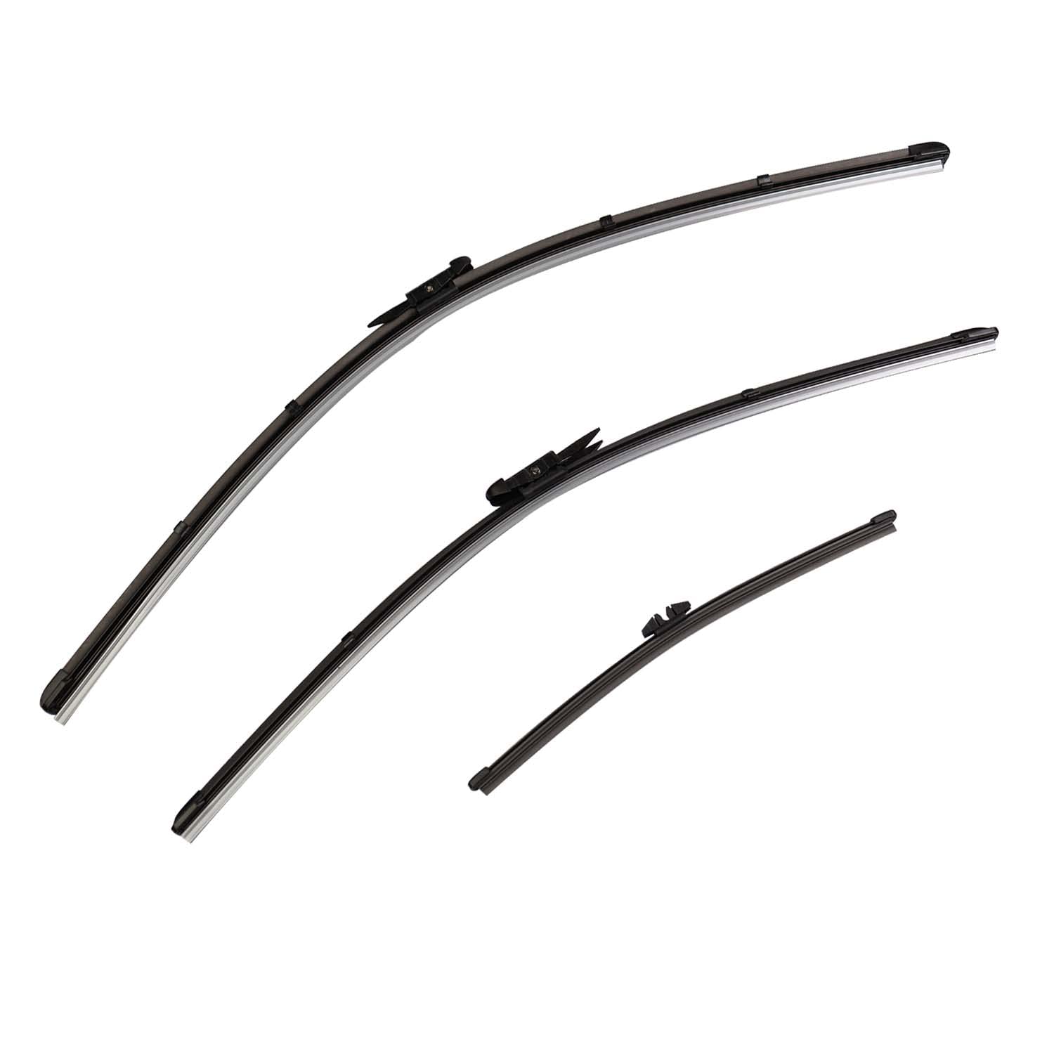 3 Wipers Compatible with 2011-2017 Ford Explorer Front and Rear Windshield Wiper Blades 26"/22"/11" Replace BB5Z-17528-E/D/A