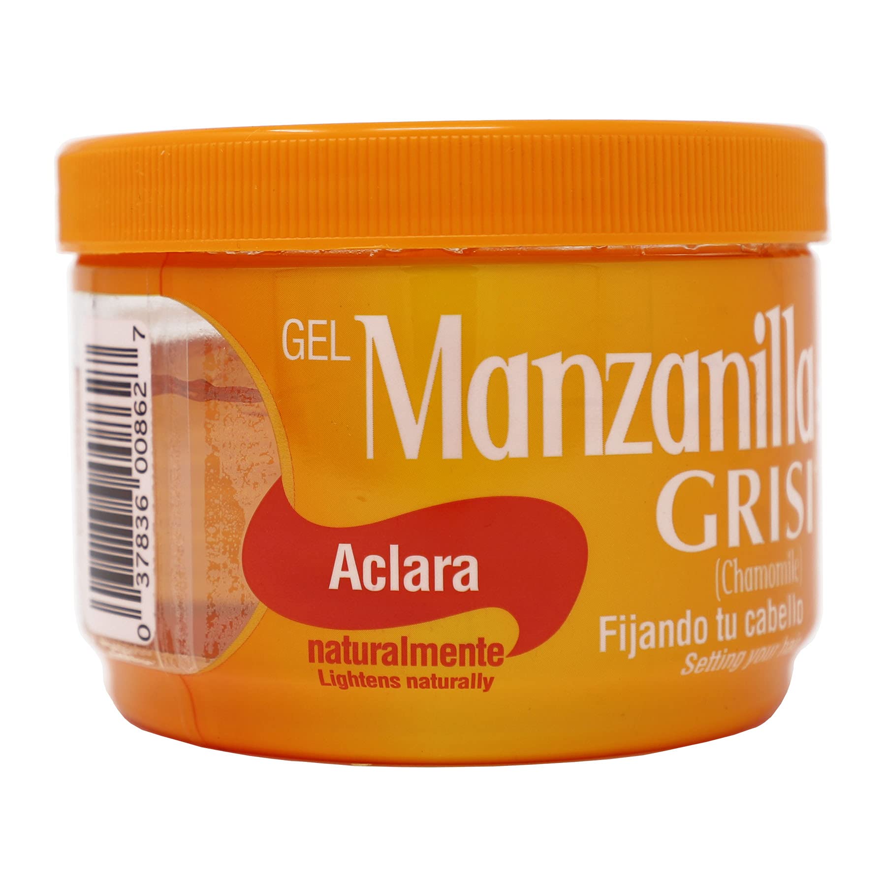 Manzanilla Grisi Chamomile, Styling Hair Gel, Keep your Hairstyle, brighten Naturally, Non-Alcohol Non-Residues 2-Pack of 14 Oz Jars.