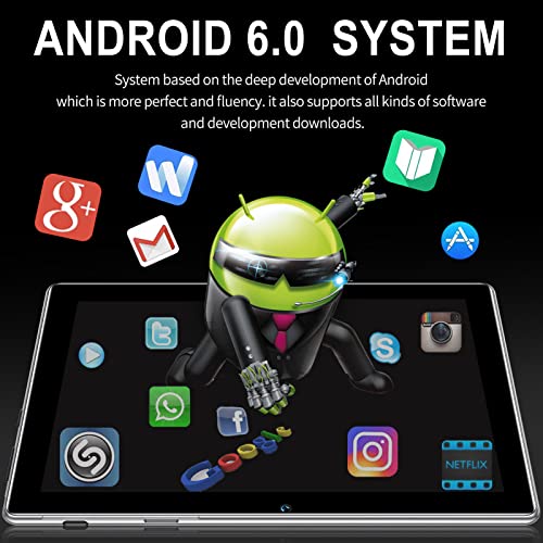 7" Android 4.4 Duad Core Tablet PC 1GB+8GB Dual Camera WiFi Bluetooth, Baby Toys for Boys Girls Adults (red)