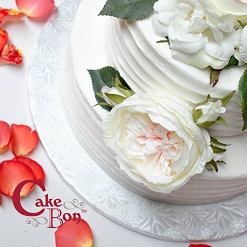 Cakebon Cake Drums Round 10 Inches - (Silver, 1-Pack) - Sturdy 1/2 Inch Thick - Professional Smooth Straight Edges