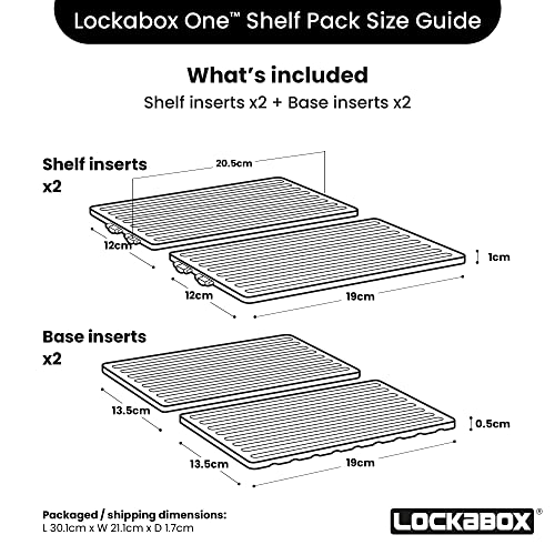Lockabox One™ Shelf Pack 2.0 | New and Improved Design of Removable Shelves and Base Inserts One™ Products