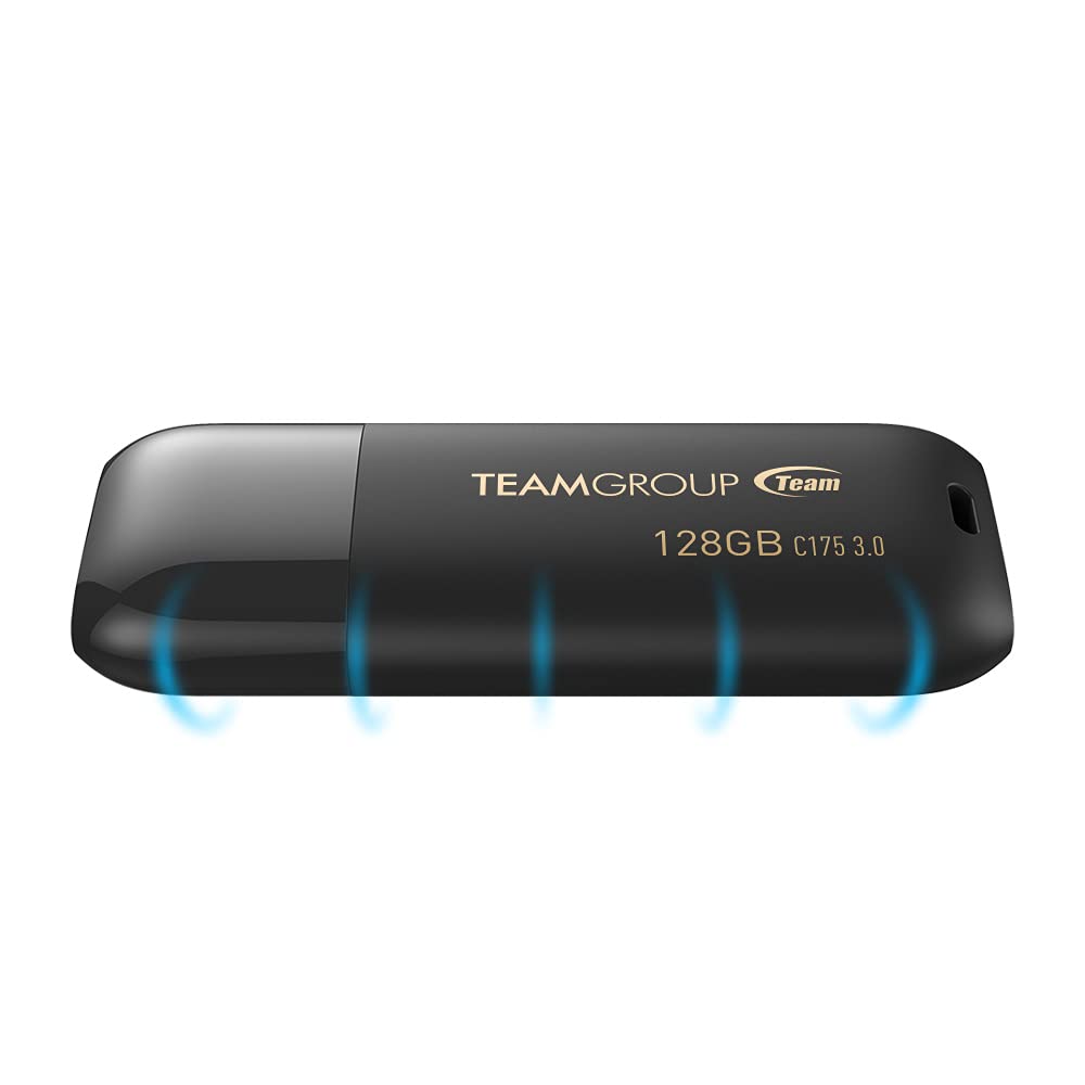 TEAMGROUP C175 64GB USB 3.2 Gen1(USB 3.1/3.0) Read100MB/s Flash Thumb Drive for Computer/Laptop Matte Black TC175364GB01