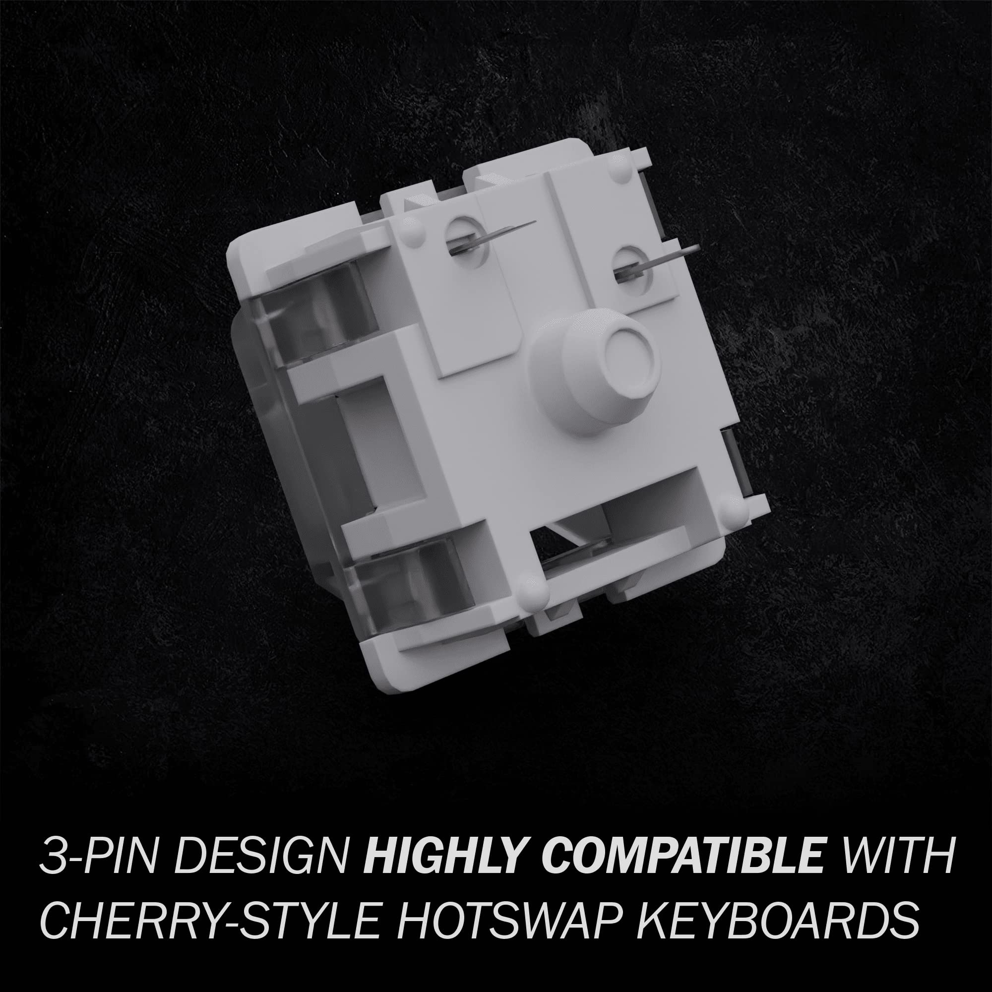 Gateron KS-9 RGB Mechanical MX Type Key Switch - Clear top (65 Pcs, Brown)