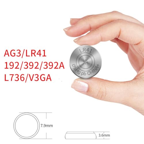 SKOANBE 10PCS LR41 392 384 192 AG3 SR41 1.5V Button Coin Cell Battery