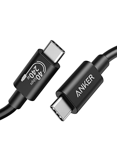 Anker 515 USB 4 Cable 3.3 ft, Supports 8K HD Display, 40 Gbps Data Transfer, 240W Charging USB C to Type-C Cable, for Laptop, Hub, Docking, and More