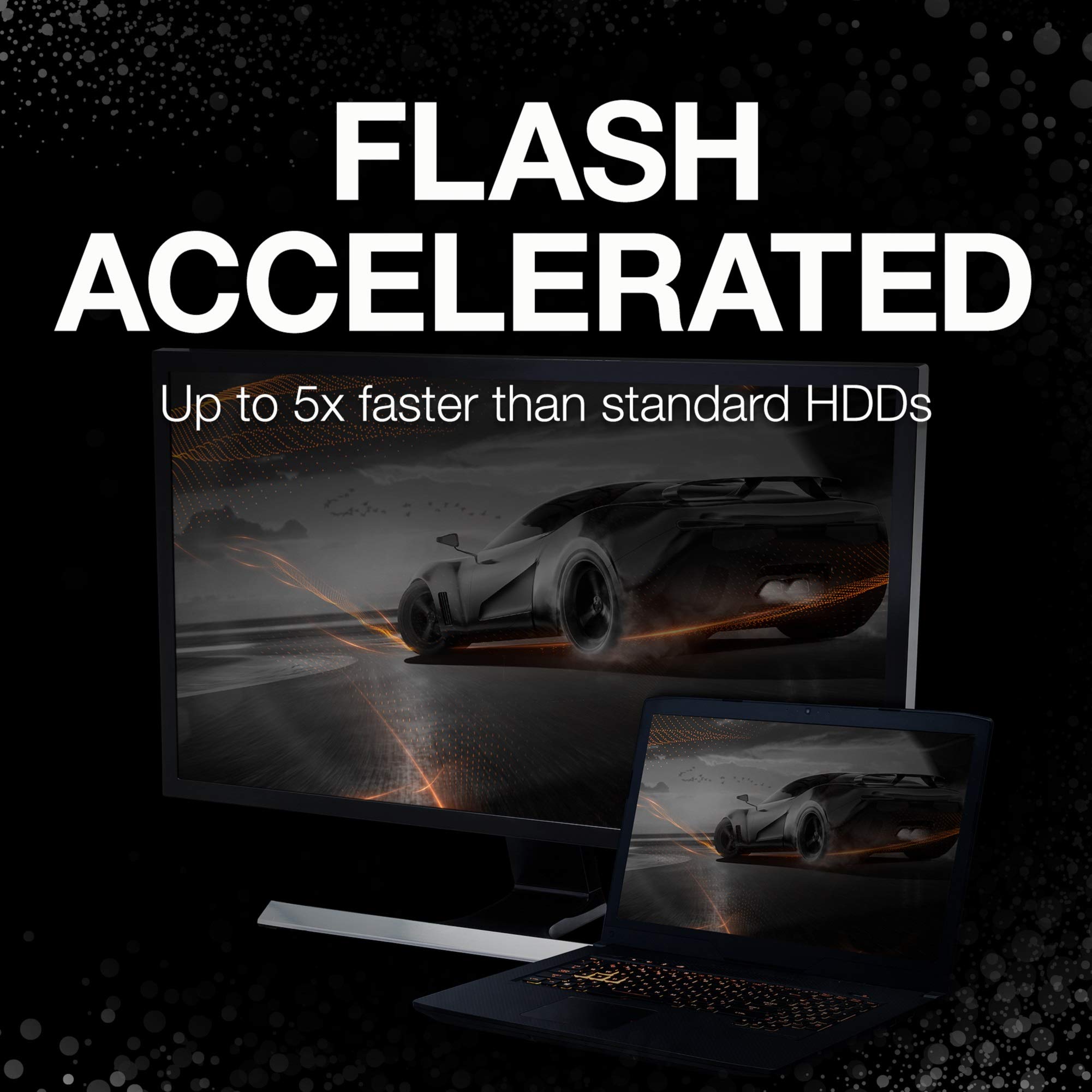 Seagate FireCuda 500GB Solid State Hybrid Drive Performance SSHD – 2.5 Inch SATA 6Gb/s Flash Accelerated for Gaming PC Laptop – Frustration Free Packaging (ST500LX025)