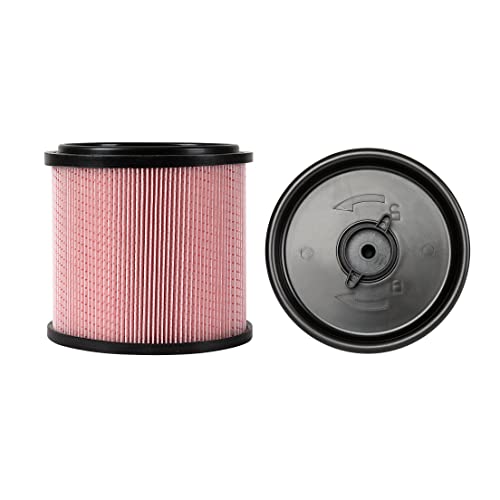 Amazon Basics Fine Dust Cartridge Filter & Retainer, 5 to 20 Gallon, Non-HEPA, Red