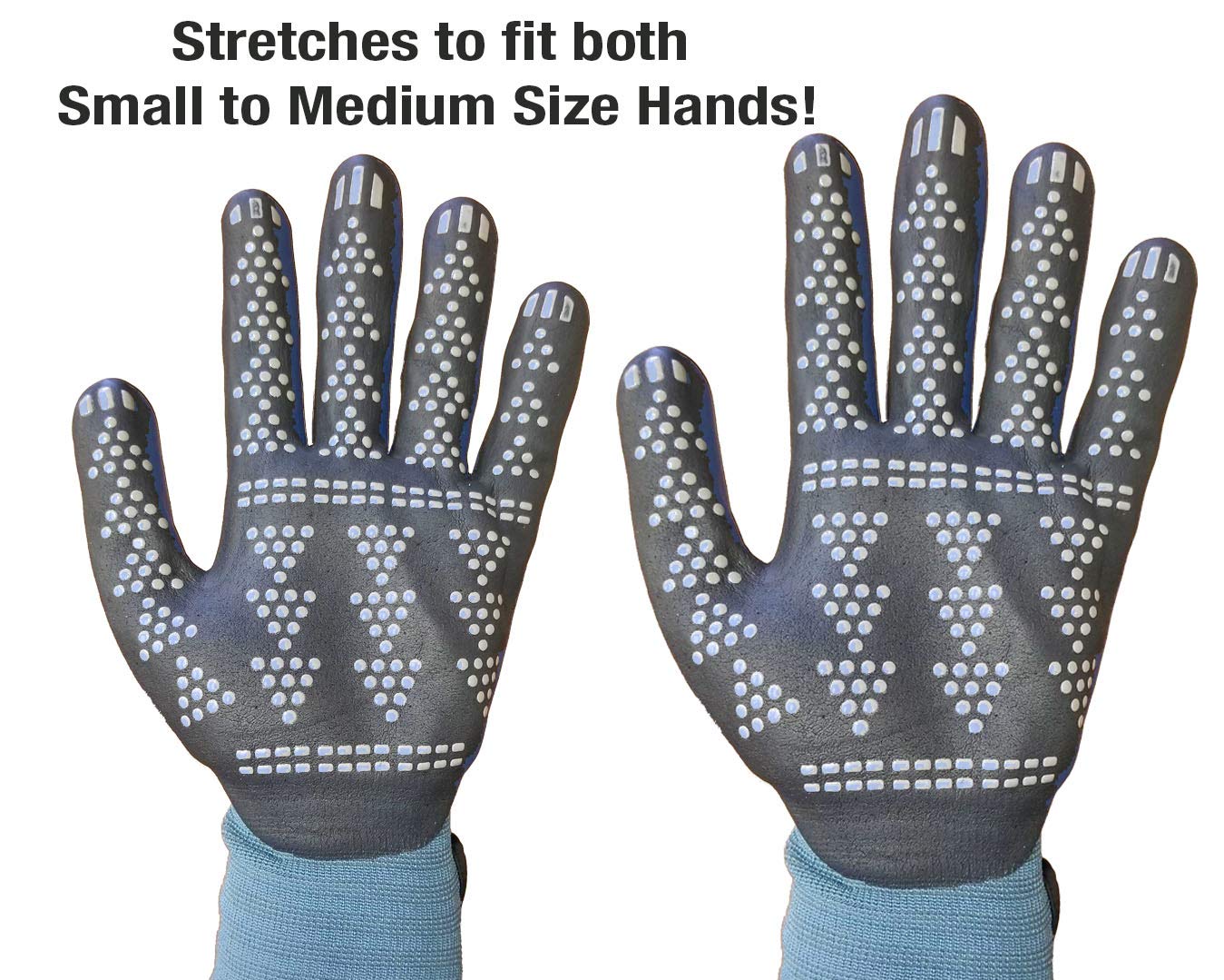 Midwest Gloves & Gear unisex adult Advanced Max Gripping Glove, Slate Blue , 1 pair