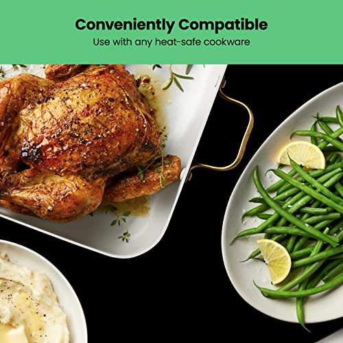 Chefman Electric Warming Tray with Adjustable Temperature Control, Glass Top Large 21βx16β Surface Keeps Food Hot,Black
