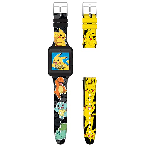 Accutime Kids Pokemon Educational Learning Smart Watch Toy with Interchangeable Straps for Boys, Girls - Selfie Cam, Learning Games, Alarm, Calculator (Model: POK40031AZ)