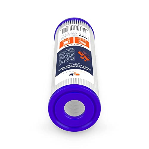 Aquaboon 5 Micron 10" x 2.5" Pleated Sediment Water Filter Cartridge | Universal Replacement for Any 10 inch RO Unit | Compatible with R50, 801-50, WFPFC3002, WB-50W, WHKF-WHPL, 2-Pack