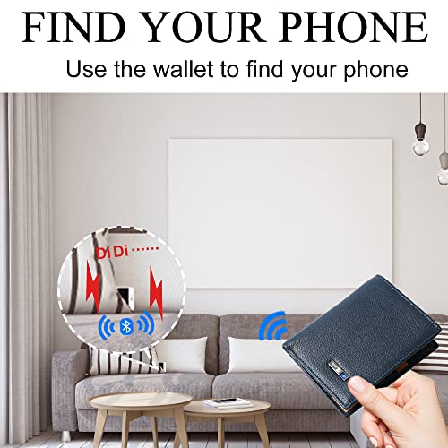 Anti-Lost Trackable Wallet for Men, Mens Wallet with GPS Position Locator & Bluetooth Trackerā¦