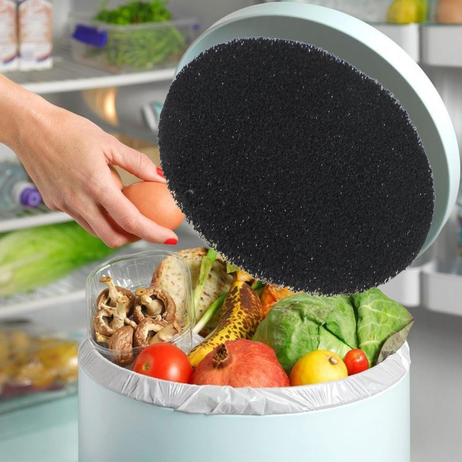 6 Pack Round Carbon Filter Compost Bin Filters Compost Bucket Filters Compost Filters 6.7 Inch Spare Activated Charcoal Home Bucket Refill Sets