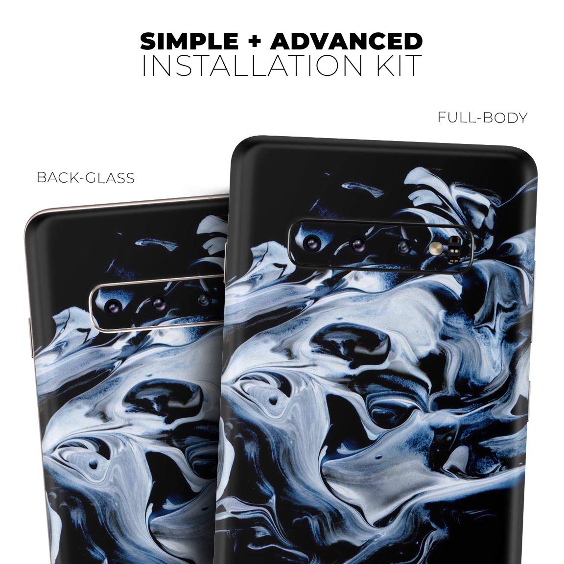 DesignSkinz Liquid Abstract Paint V77 Protective Vinyl Decal Wrap Skin Cover Compatible with The Samsung Galaxy S20 (Screen Trim & Back Glass Skin)