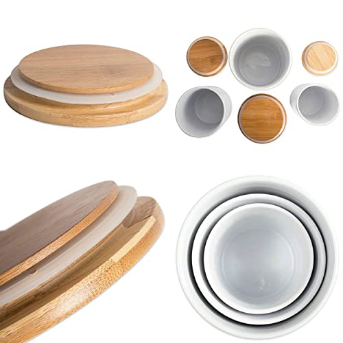 DII Kitchen Accessories Collection Ceramic, Canister Set, 4.5 Cup/3 Cup/1.25 Cup, White Marble
