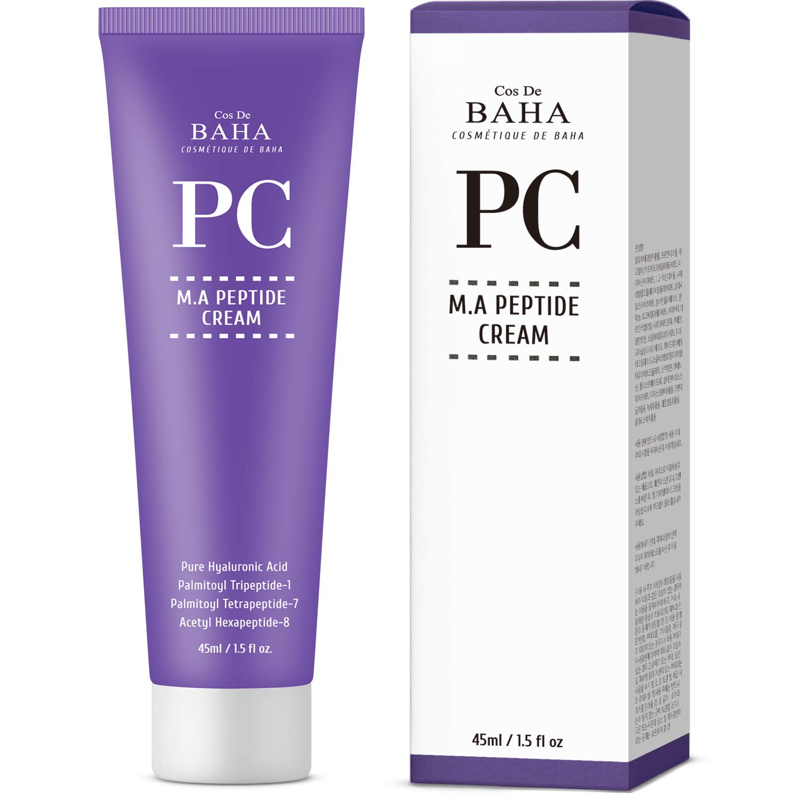 Peptide Complex Facial Serum with Matrixyl 3000 & Argireline for Face/Neck - Deep Wrinkles, Heals and Repairs Skin, for Face, 1.5 Fl Oz (45ml)