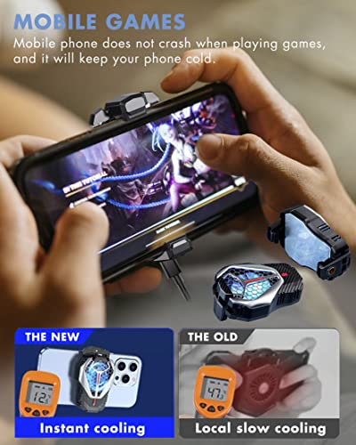 ACEDAYS Phone Cooler, Phone Cooling Fan with Semi-Conductor Cooling Chip, Universal Cellphone Radiator for Tiktok Live Streaming, Outdoor Vlog, Mobile Gaming.