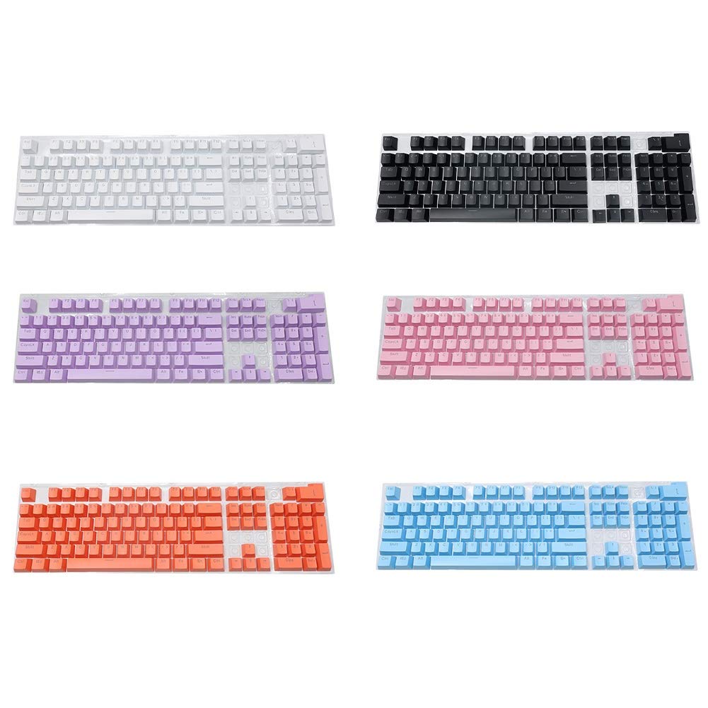 shlutesoy 104Pcs/Set Backlit Mechanical Gaming Keyboard Keycap Portable Keyboard Keycap Gaming/Office Blue