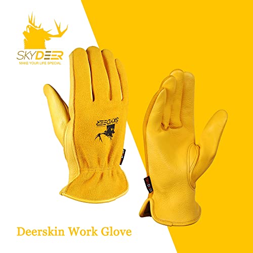 SKYDEER Full Super Soft Deerskin Leather Work Gloves (SD2212/L)
