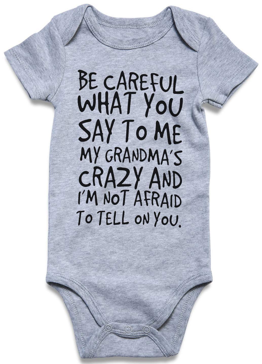 Toddler Play Suits,Infant Baby Bodysuit Funny Letter of Be Careful What You Say,Softy Baby Romper Toddle Clothes