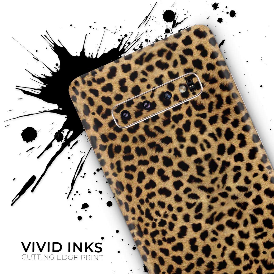 DesignSkinz Orange Cheetah Fur Pattern Protective Vinyl Decal Wrap Skin Cover Compatible with The Samsung Galaxy S20 (Screen Trim & Back Glass Skin)