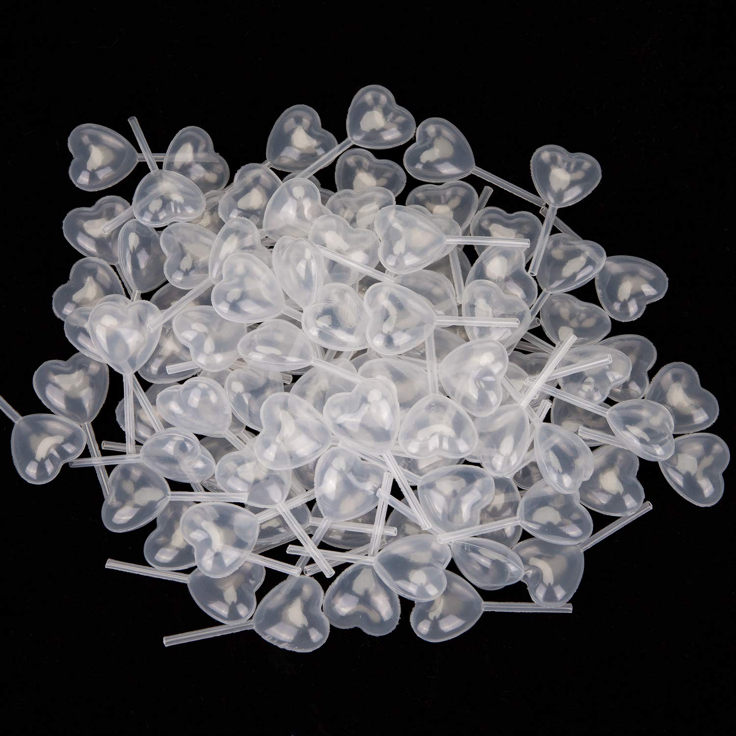 Yopay 300 Pieces Cupcake Pipettes Squeeze Dropper, 4ml Disposable Liquid Strawberry Transfer Injectors Pipettes Infusers for Chocolate, Moveland Cupcakes, (Heart Shape, Round, Rectangular), Clear