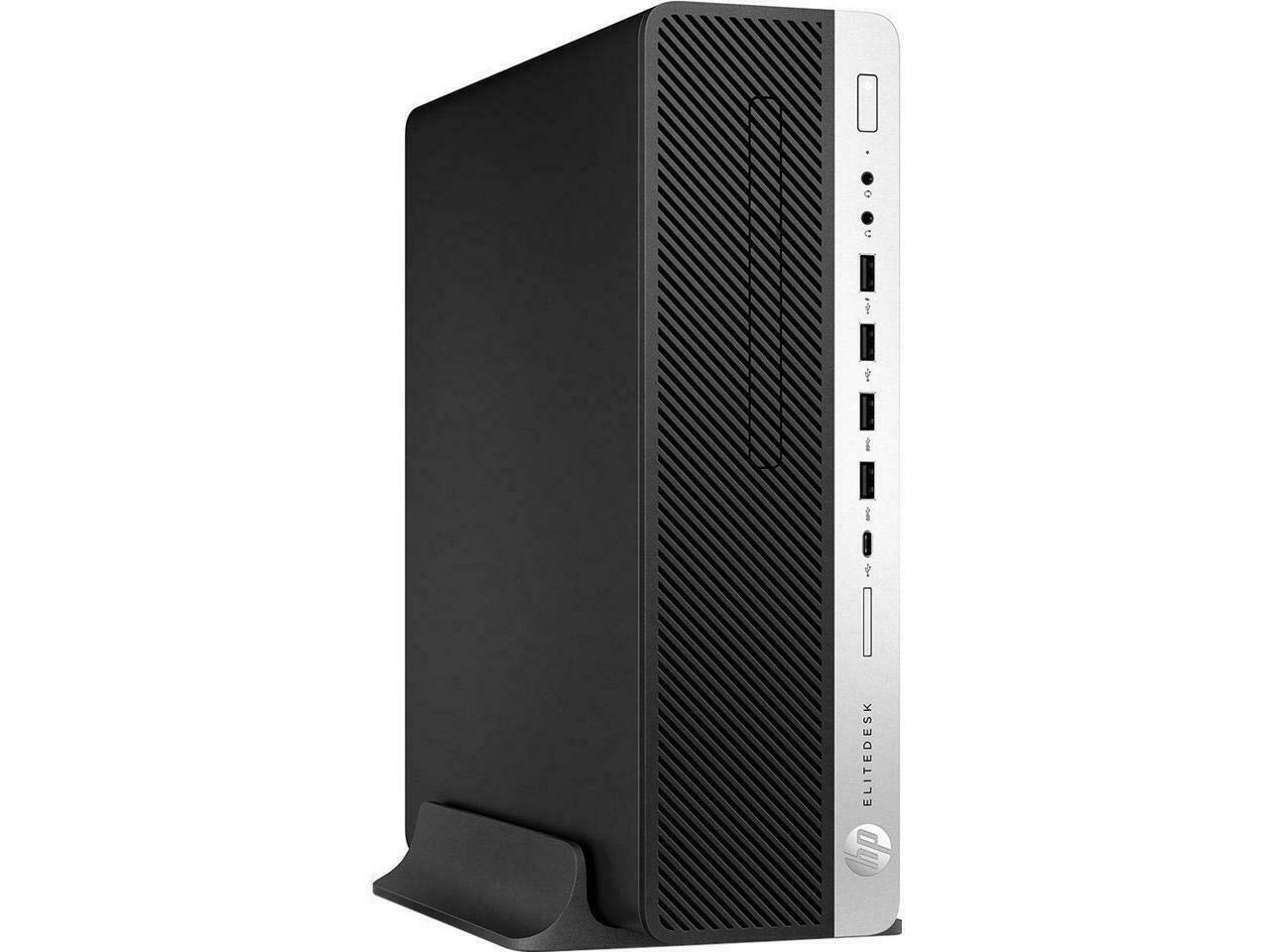 HP EliteDesk 800 G4 SFF Business Desktop Computer_ Intel Hexa-Core i7-8700 up to 4.6GHz, 16GB DDR4, 256GB PCIe SSD, DVDRW_ Wireless WiFi Adaptor_ Windows 10 Pro_ BROAGE 64GB Flash Drive