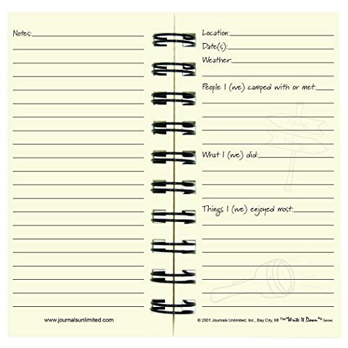 Camping, The Campers Journal - MINI Kraft Hard Cover (prompts on every page, recycled paper, read more...)