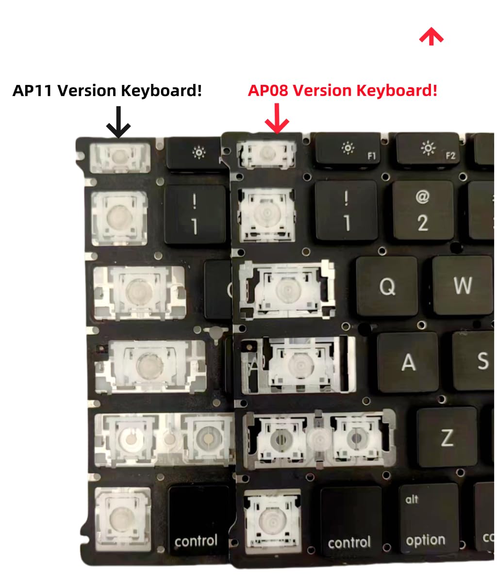 Replacement AP11 Versions US Keyboard Keycaps Keys,Full Set of US Replacement Keycaps QWERTY for MacBook Pro 13" / 15" A1425 A1502 A1398 2012-2015 Year for MacBook Air 13" A1369/A1466 2011-2017 Year