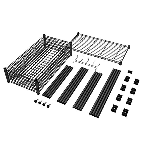 Himimi 6-Tier Wire Shelving Unit, Free Standing Shelf, Metal Storage Shelves, Heavy Duty Organizer Rack for Garage, Kitchen, Living Room, Bathroom, 21.26L x 11.42W x 62.99H, Black