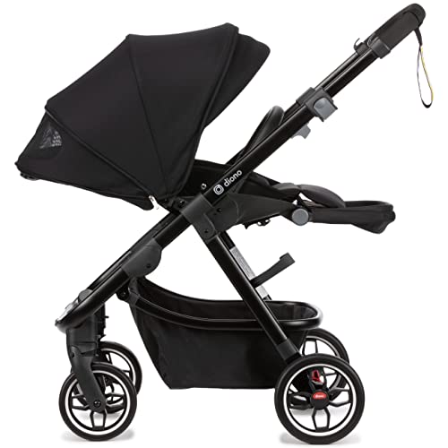 Diono Excurze Baby, Infant, Toddler Stroller, Perfect City Travel System Stroller and Car Seat Compatible, Adaptors Included Compact Fold, Narrow Ride, XL Storage Basket, Black Midnight