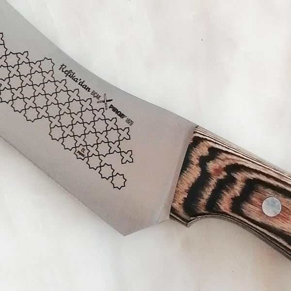 Refika'dan Chef's Knife 6 Inch, Everyday Kitchen Knife, Ergonomic Stainless Steel Knife with Brown Wooden Handle