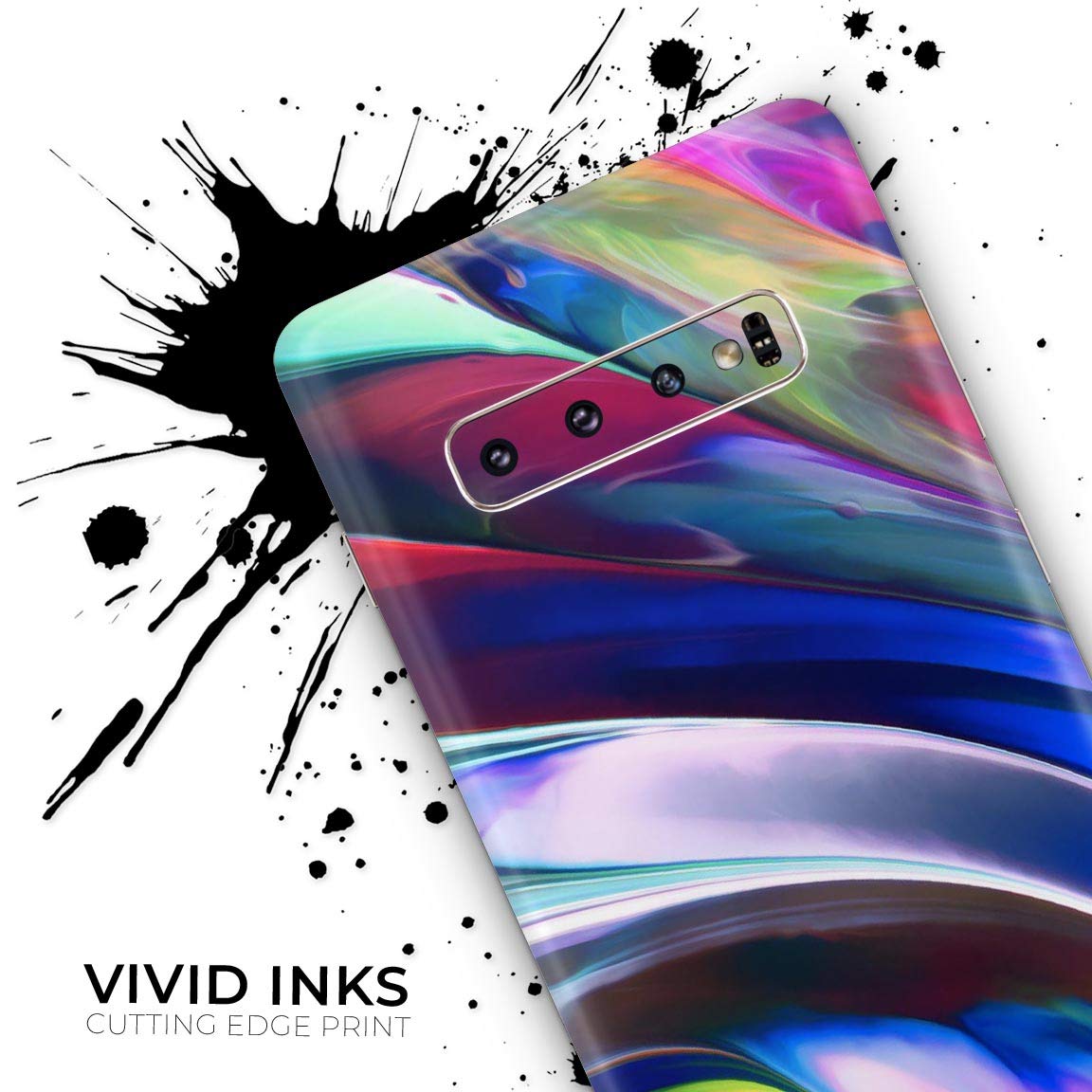DesignSkinz Blurred Abstract Flow V42 Protective Vinyl Decal Wrap Skin Cover Compatible with The Samsung Galaxy S20 (Screen Trim & Back Glass Skin)