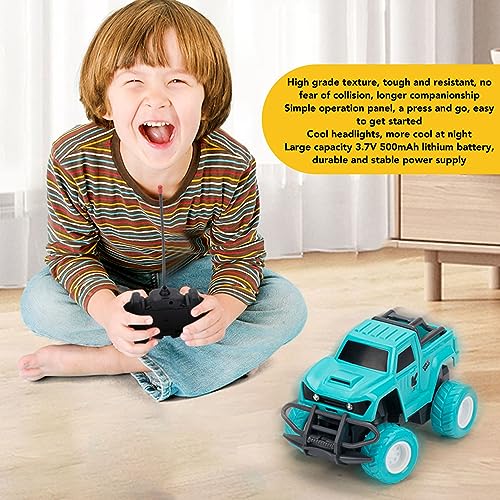 Airshi Remote Control Car Toy, Mini RC Car Toy Easy to Operate High Speed for Home (Green Blue)