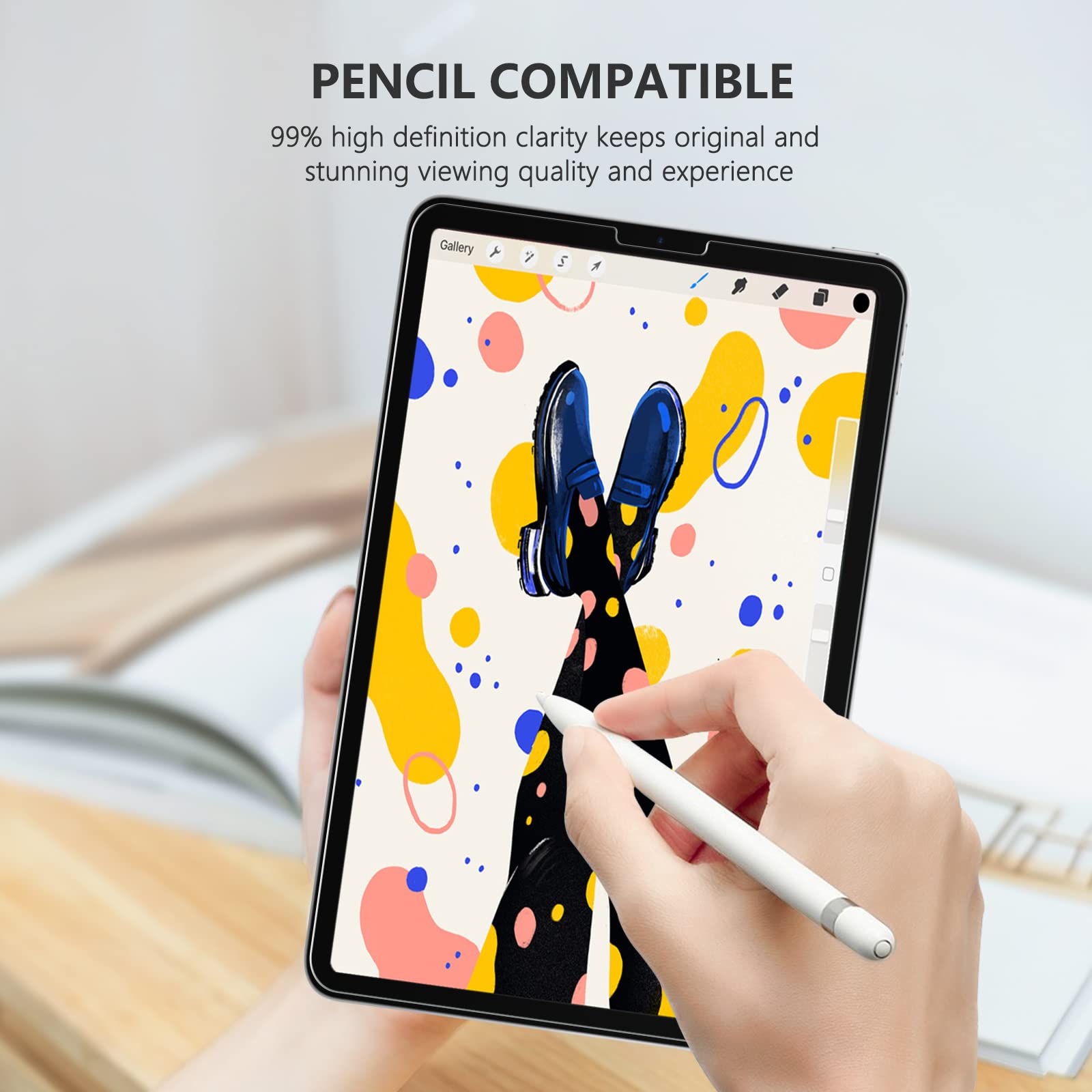 SPARIN 2 Pack Screen Protector Compatible with iPad Air 5/4 Generation 10.9 inch(2022/2020), iPad Pro 11 inch(2022/2021/2020/2018), Tempered Glass for iPad Air 5th/ Air 4th Case Compatible