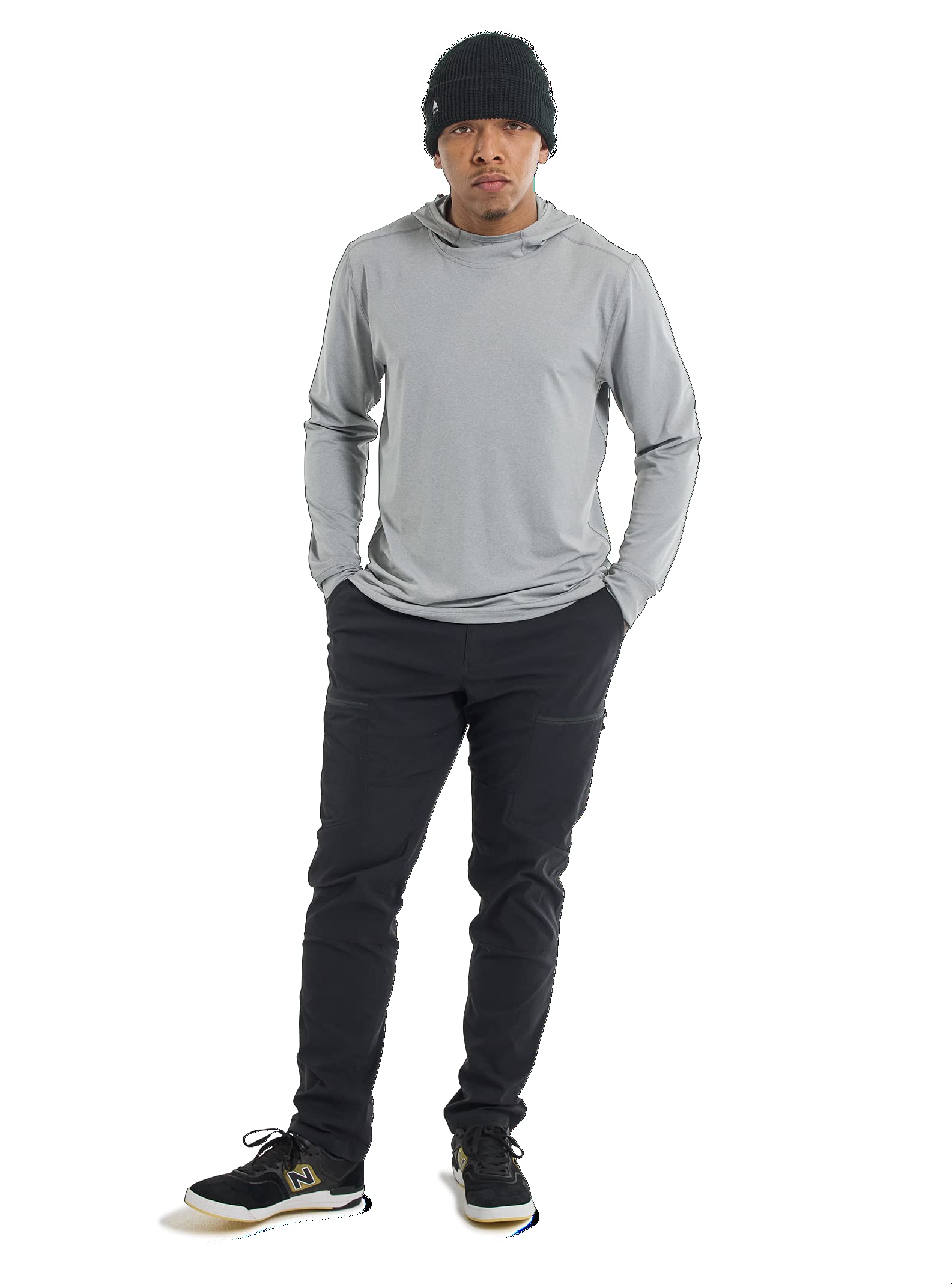 Burton Men's Standard Multipath Essential Tech Pullover Hoodie, Sharkskin Heather, Medium