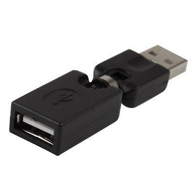 CERRXIAN Rotating and Swivel Twist USB 2.0 Type A Male to Type A Female 360 Degree Rotation Adjustable Right Angle Extension Adapter Convertor (2-Pack,AM-FM)