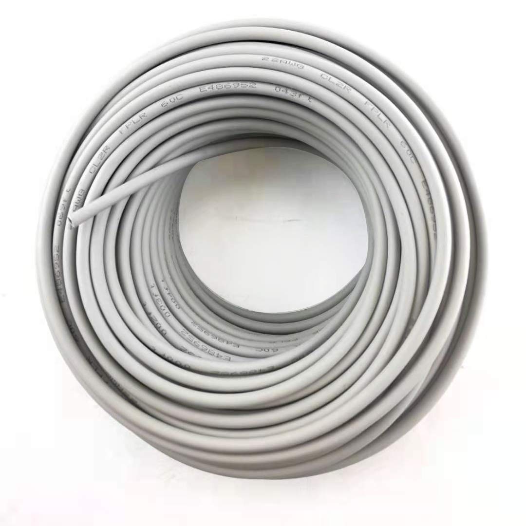 InstallerCCTV 22 AWG 6 Conductors Shielded Security Alarm Wire Cable, Riser Alarm Control Cable, 125ft Spool Full Copper for Fire/Sound/Security Burglar Station Wire Security